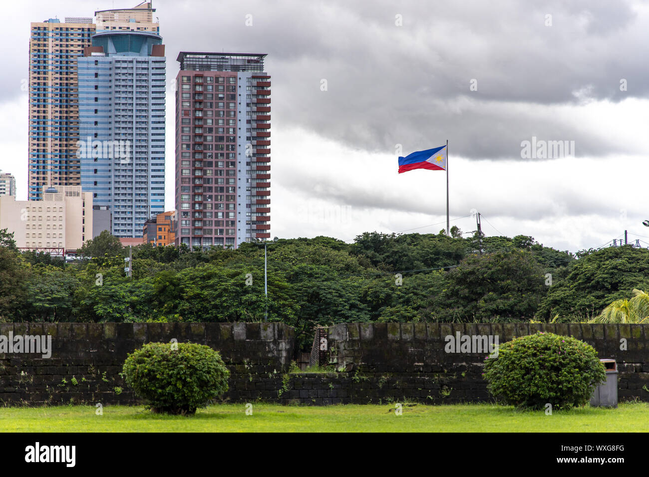 Manila cityscape from Intramuros, Manila, Philippines Stock Photo - Alamy