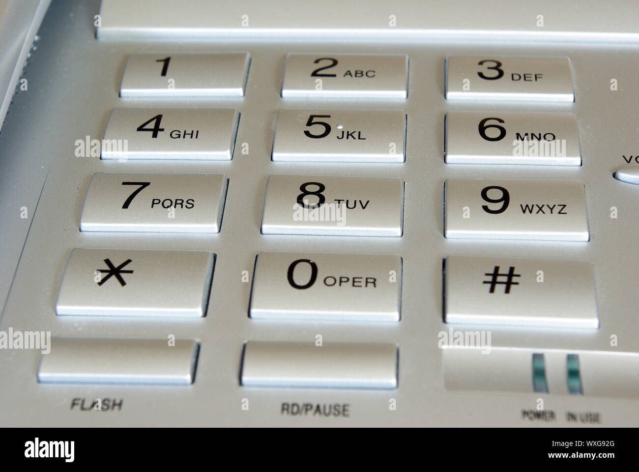 Keyboard telephone by a large plan Stock Photo - Alamy