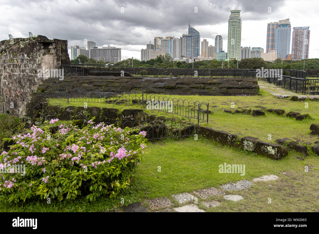 Manila cityscape from Intramuros, Manila, Philippines Stock Photo - Alamy