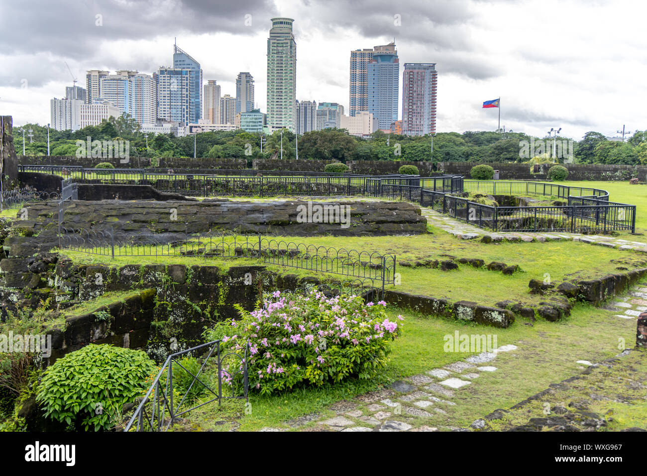 Manila cityscape from Intramuros, Manila, Philippines Stock Photo - Alamy