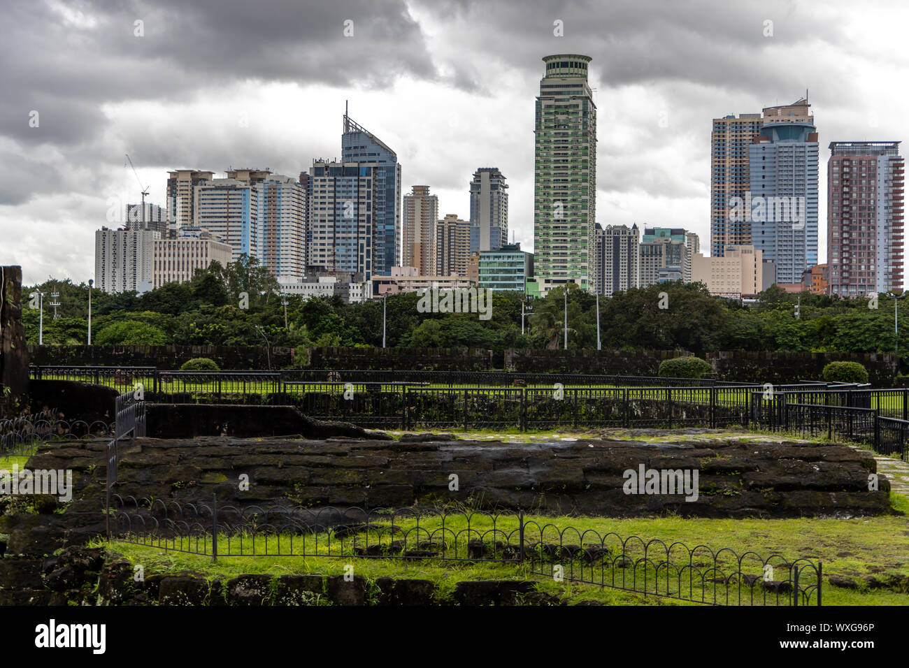 Manila cityscape from Intramuros, Manila, Philippines Stock Photo - Alamy