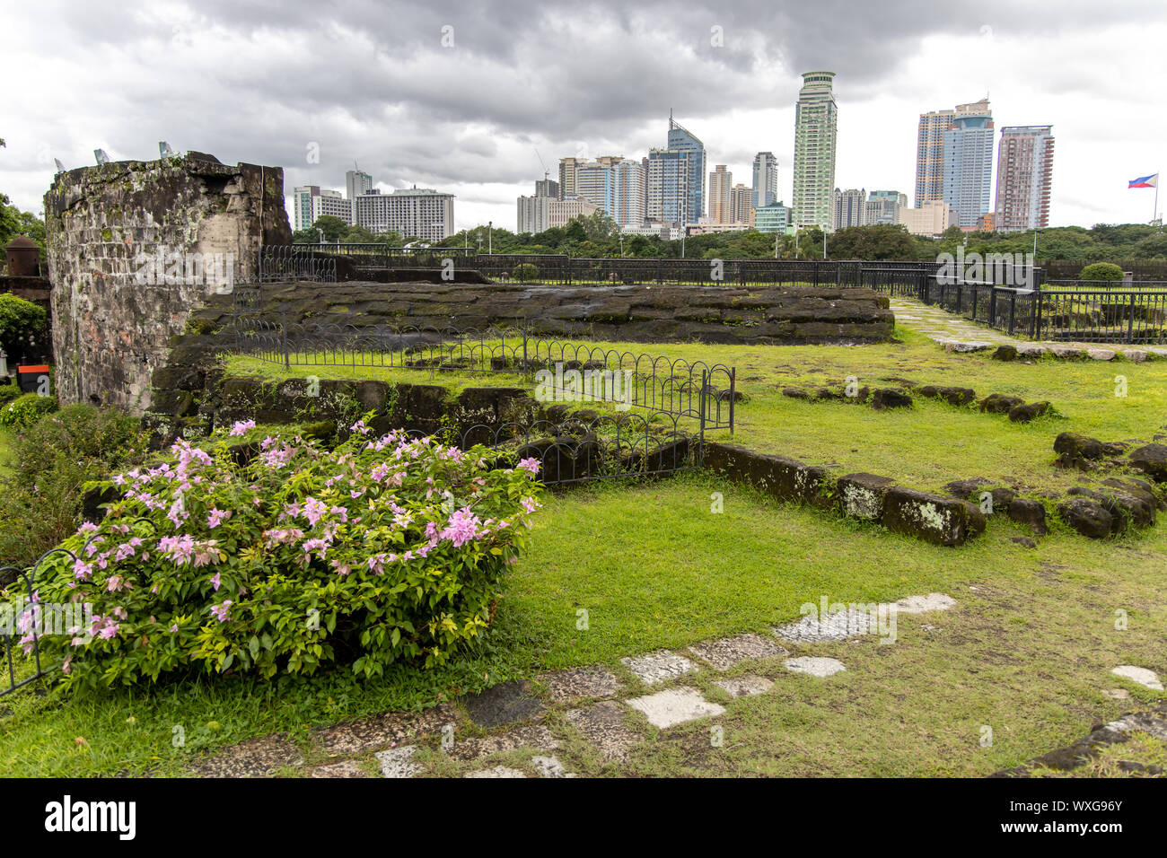 Manila Cityscape From Intramuros Manila Philippines Stock Photo Alamy