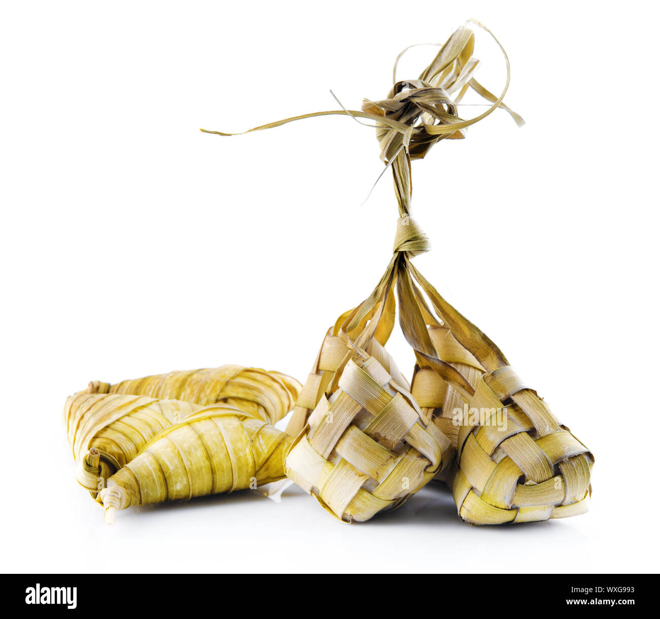 Ketupat or packed rice dumpling. Delicious traditional Malay ramadan ...