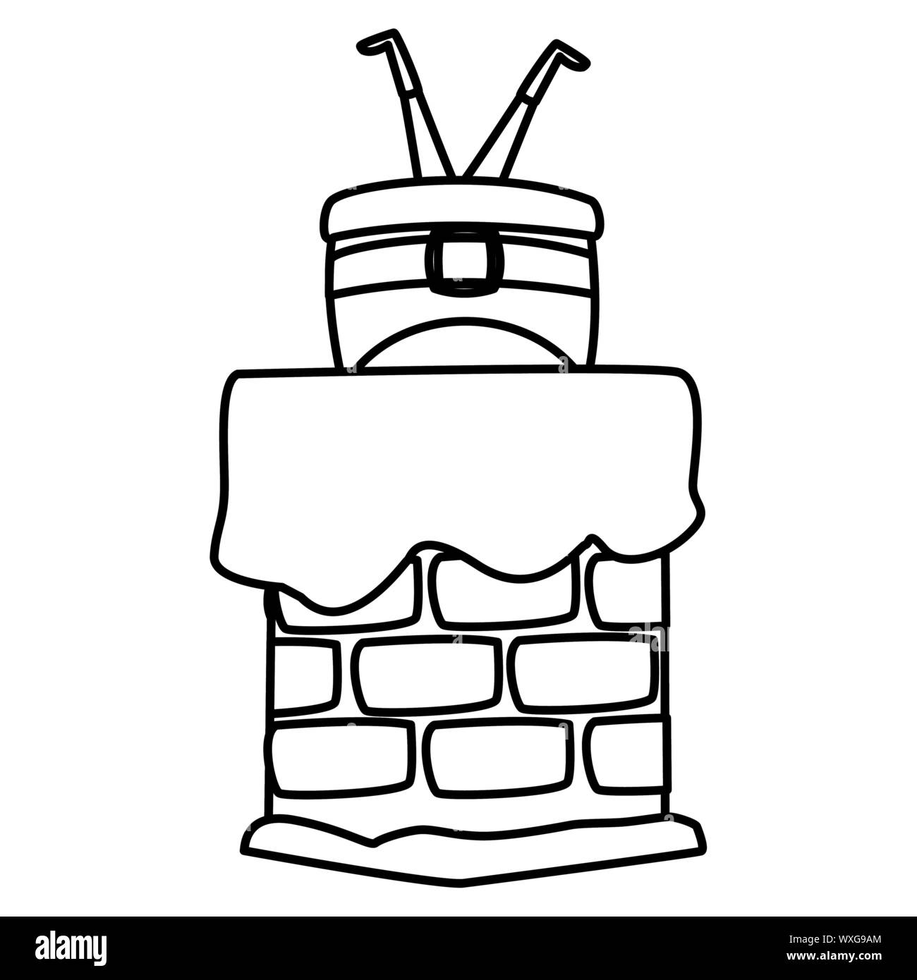 Santa stuck in chimney Cut Out Stock Images & Pictures - Alamy