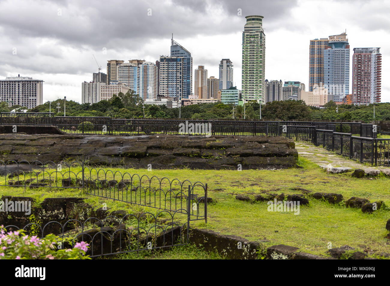 Manila Cityscape From Intramuros Manila Philippines Stock Photo Alamy