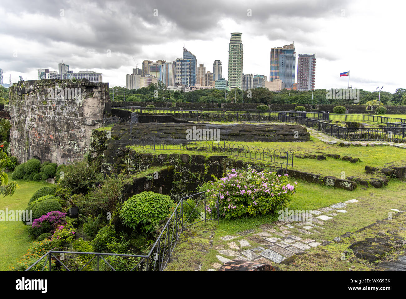 Manila cityscape from Intramuros, Manila, Philippines Stock Photo - Alamy