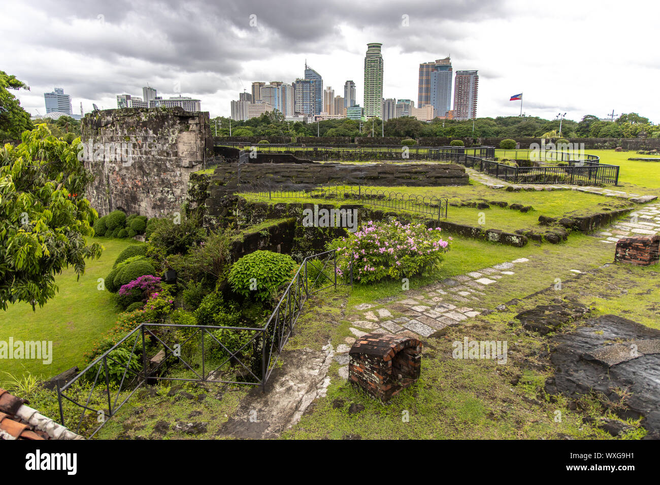 Manila Cityscape From Intramuros Manila Philippines Stock Photo Alamy