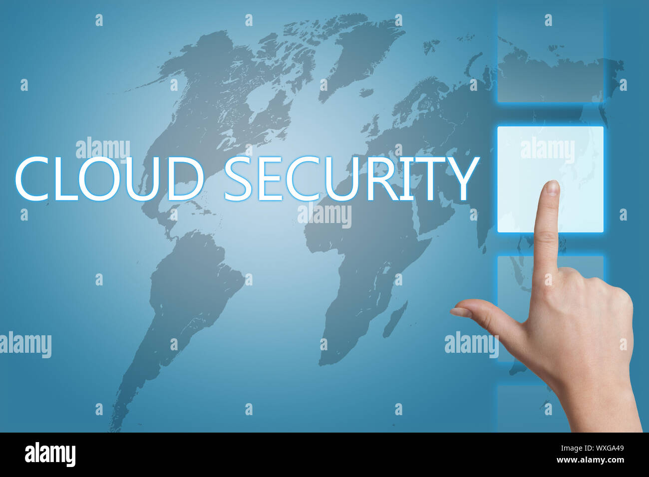 Cloud computing technology, networking concept: words cloud security on ...