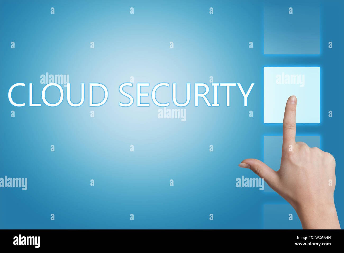 Cloud computing technology, networking concept: words cloud security on ...