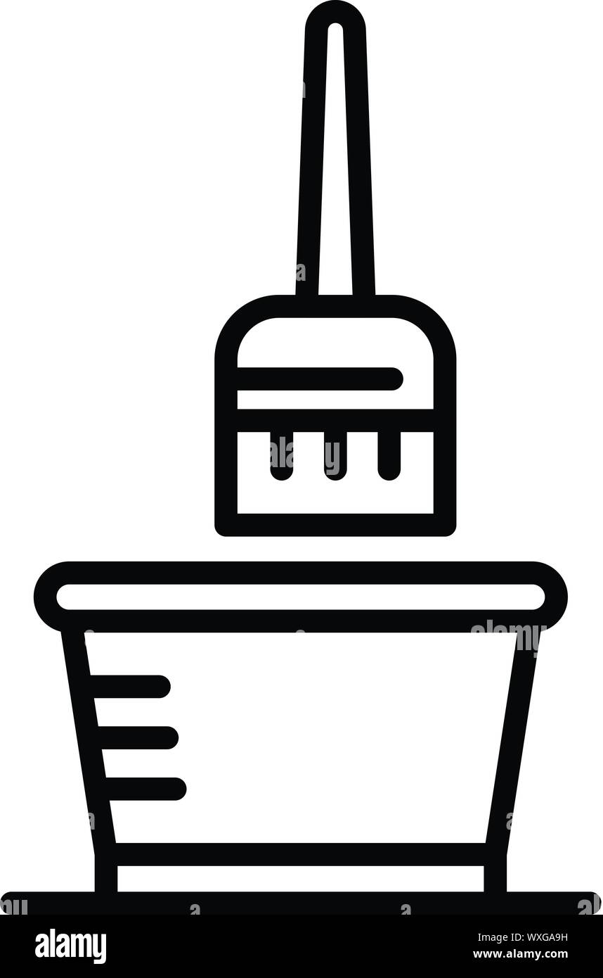 Coloring hair tools icon. Outline coloring hair tools vector icon for ...