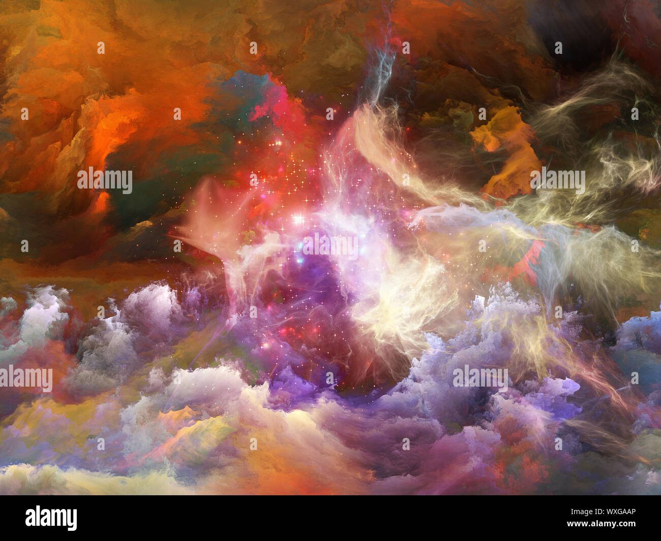 Color Vision series. Arrangement of colorful forms on the subject of ...