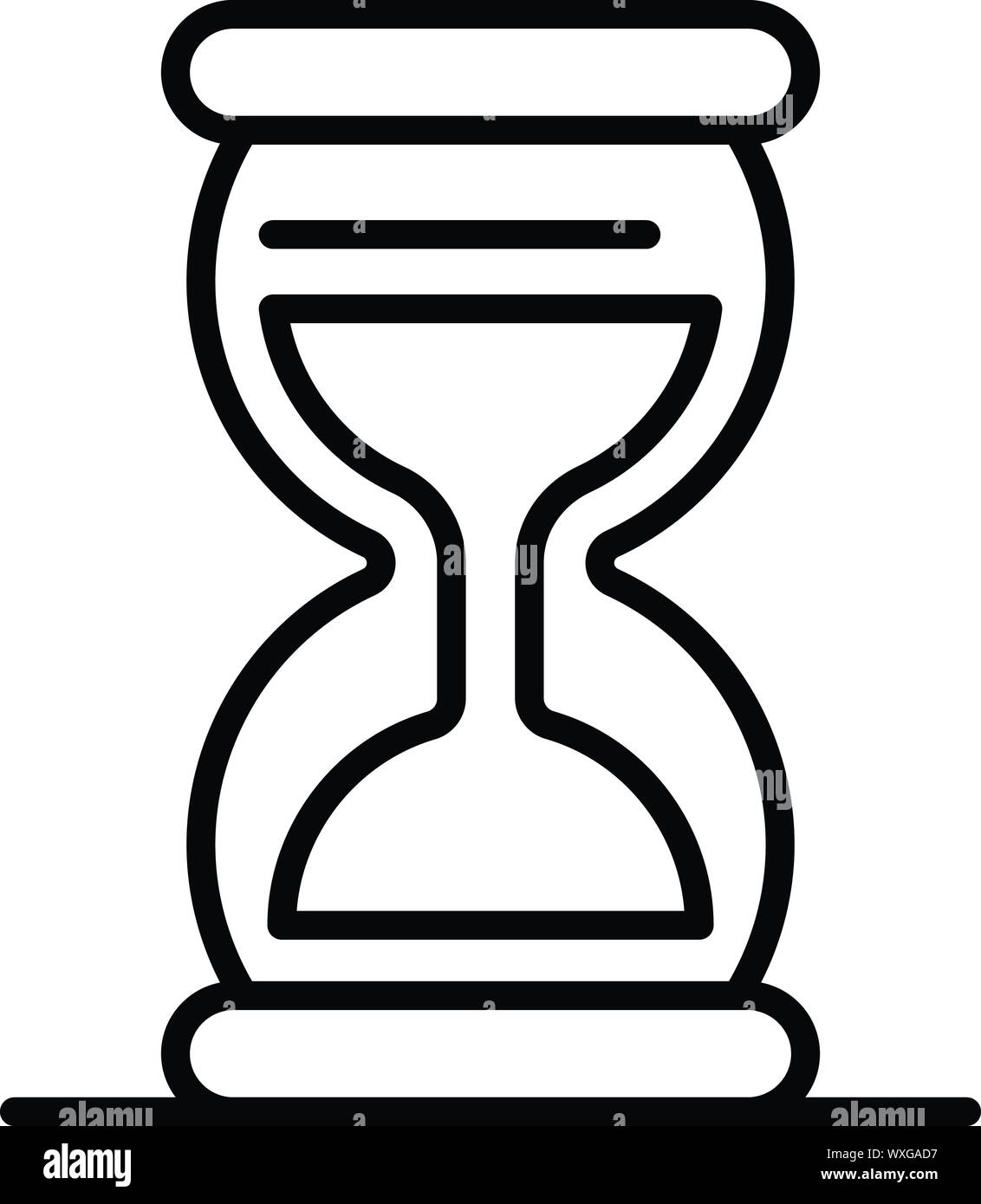 Hourglass icon. Outline hourglass vector icon for web design isolated ...
