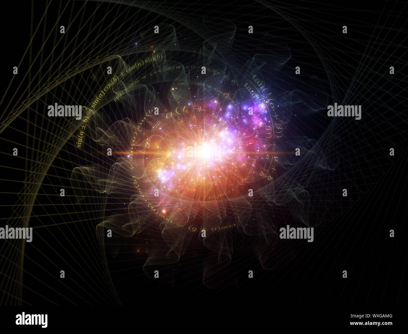 Background design of spiral elements on the subject of design, science ...