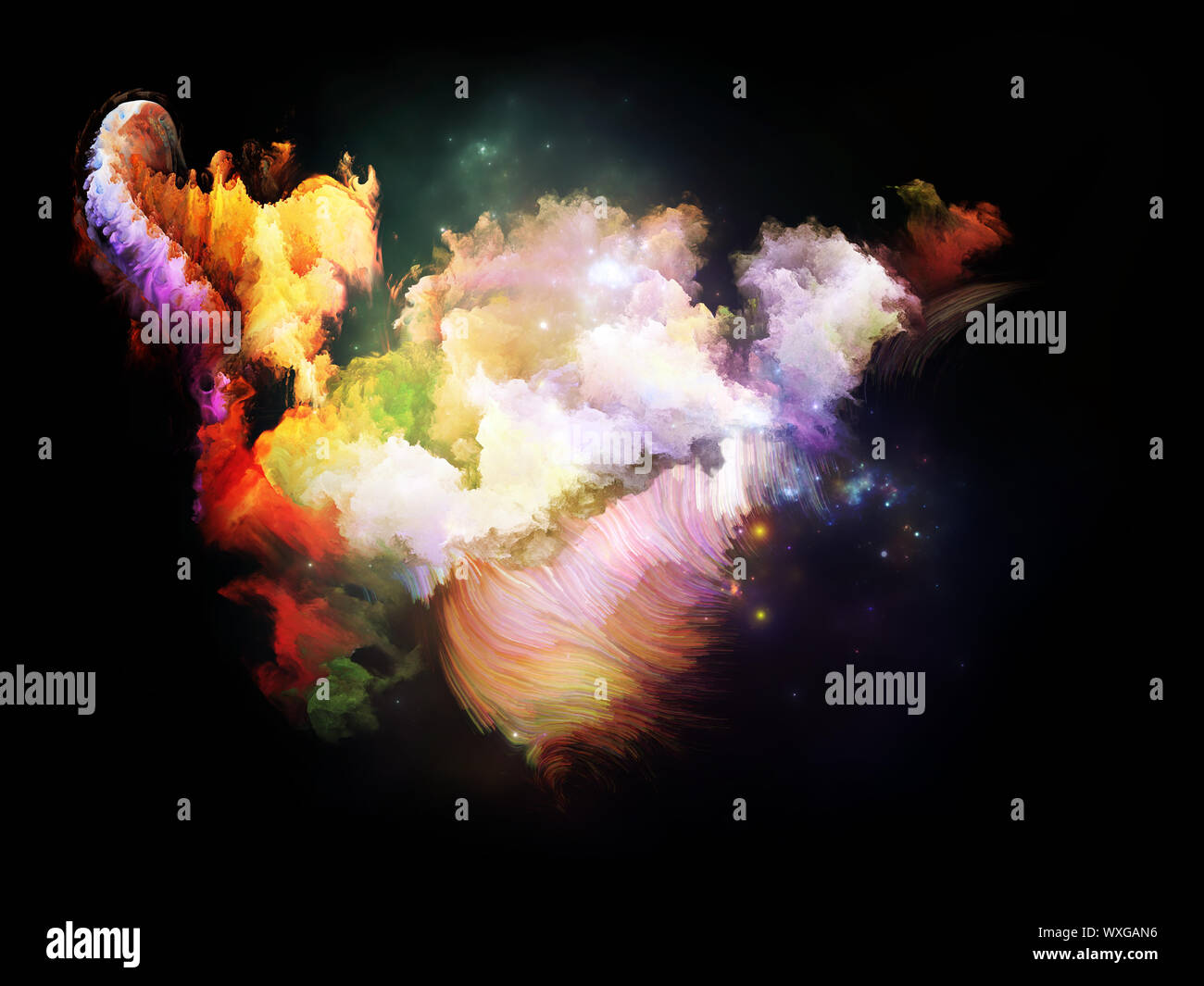 Backdrop composed of colorful design elements and suitable for use in ...