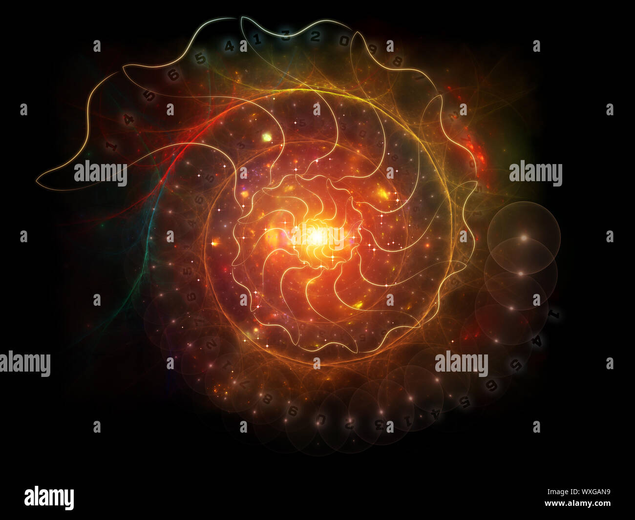 Design composed of spiral elements as a metaphor on the subject of ...