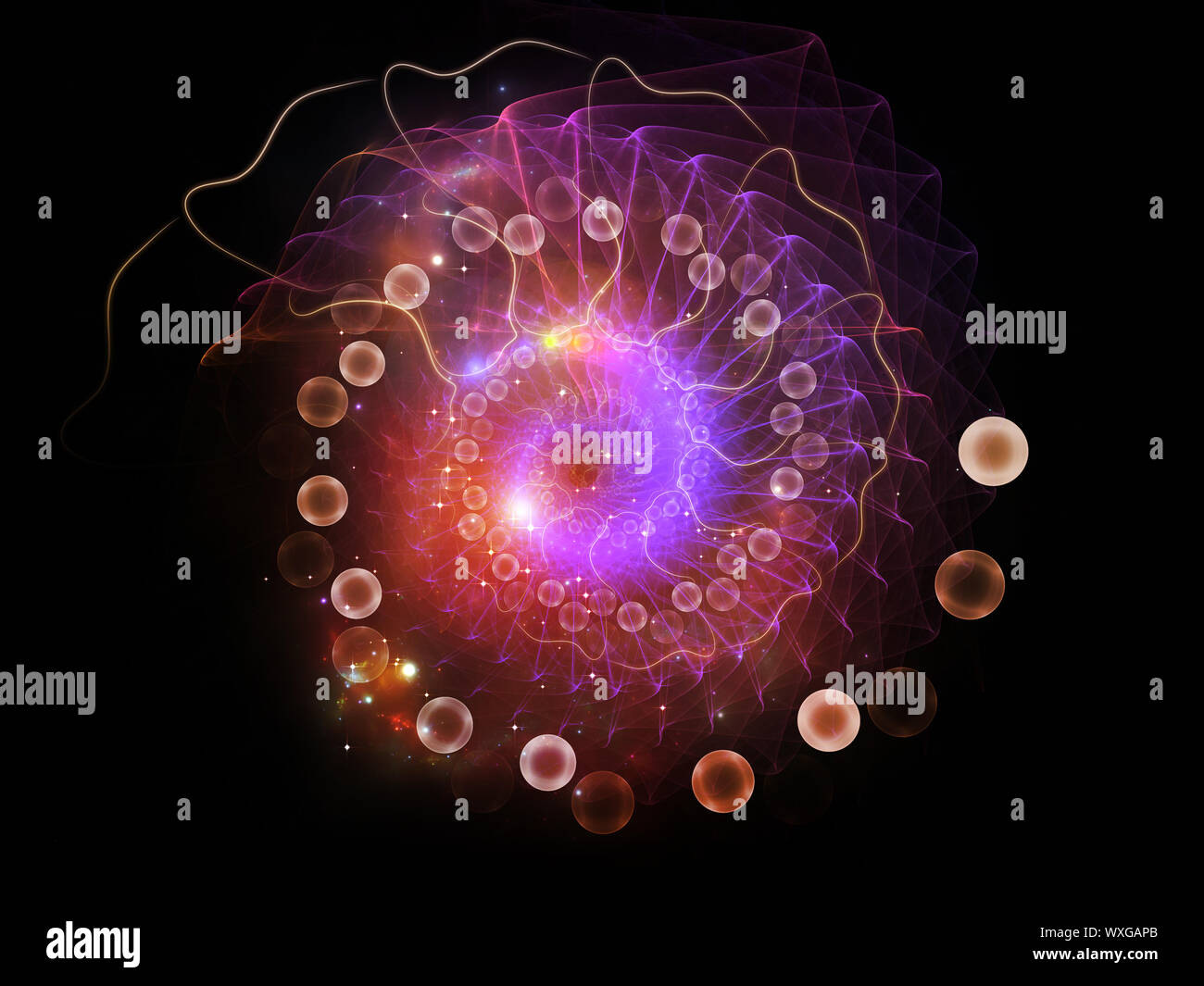 Visually pleasing composition of spiral elements to serve as background ...