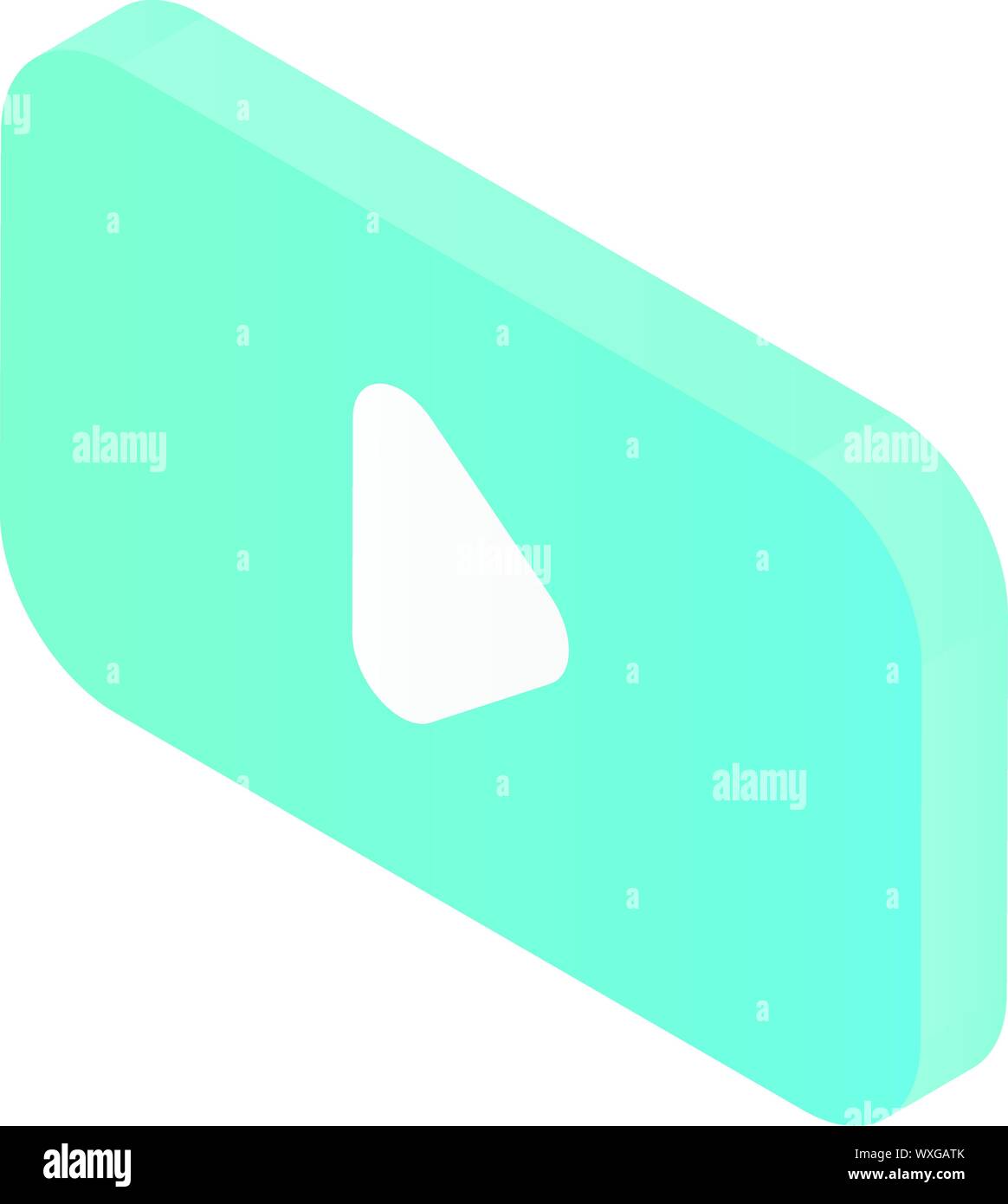 Blue video symbol icon. Isometric of blue video symbol vector icon for ...