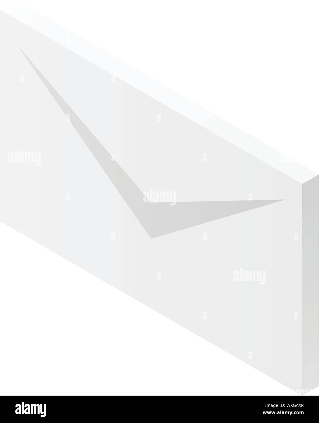 Gray envelope icon. Isometric of gray envelope vector icon for web ...