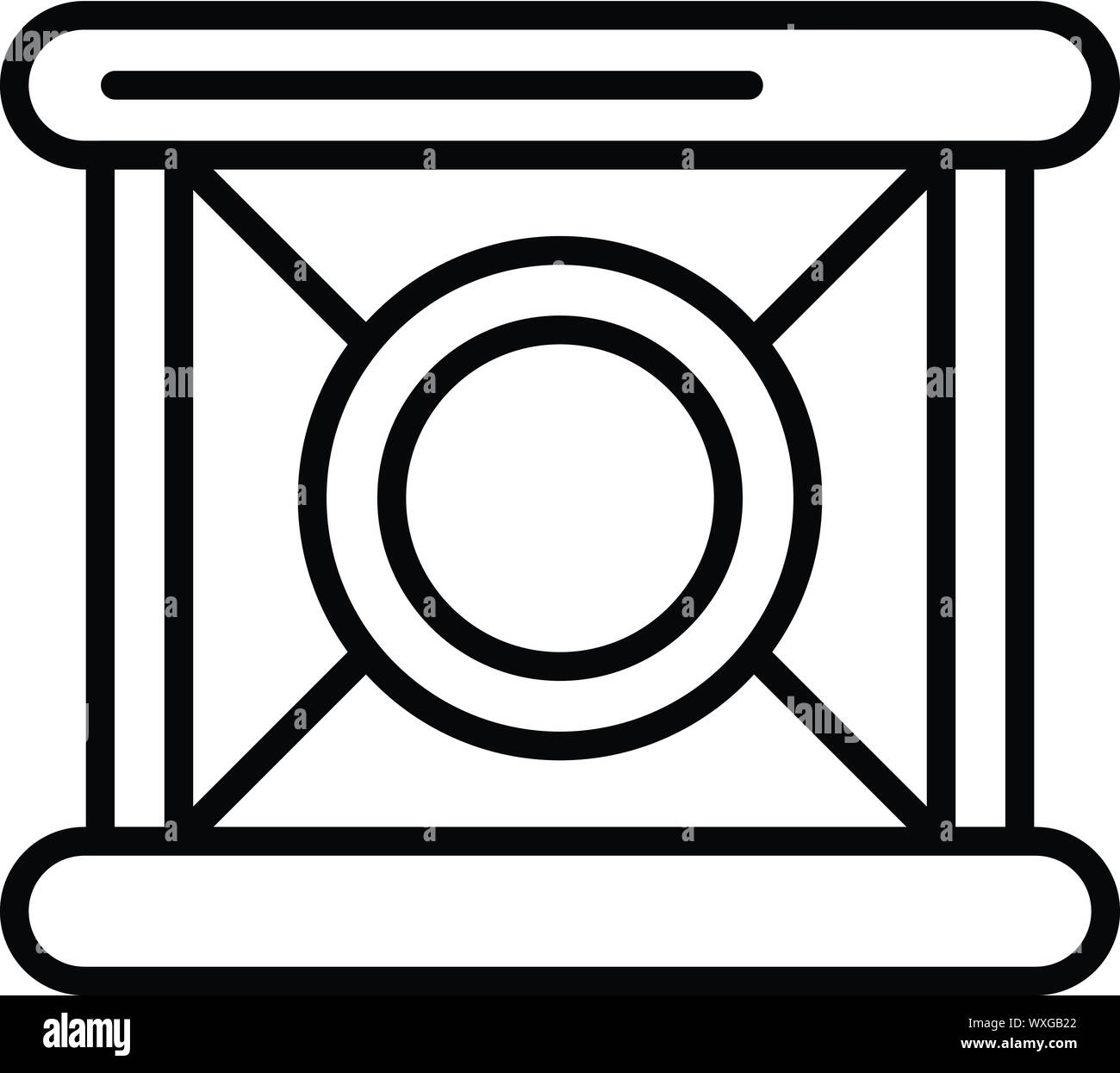 Dog agility circle icon. Outline dog agility circle vector icon for web ...