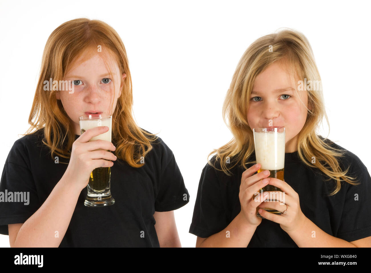 Two kids drinking alcohol hi-res stock photography and images - Alamy