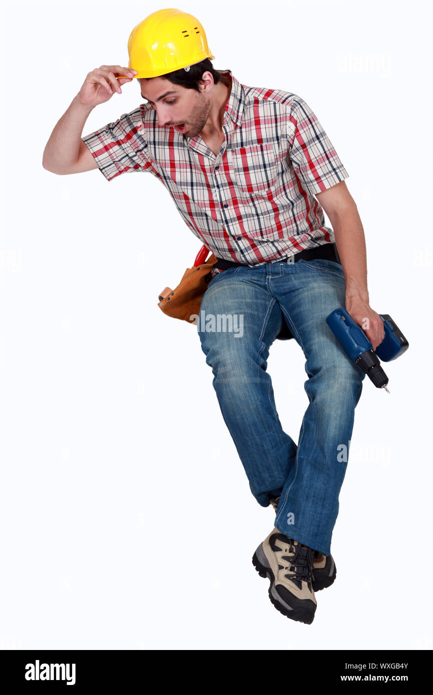 Man scared of spider hi-res stock photography and images - Alamy