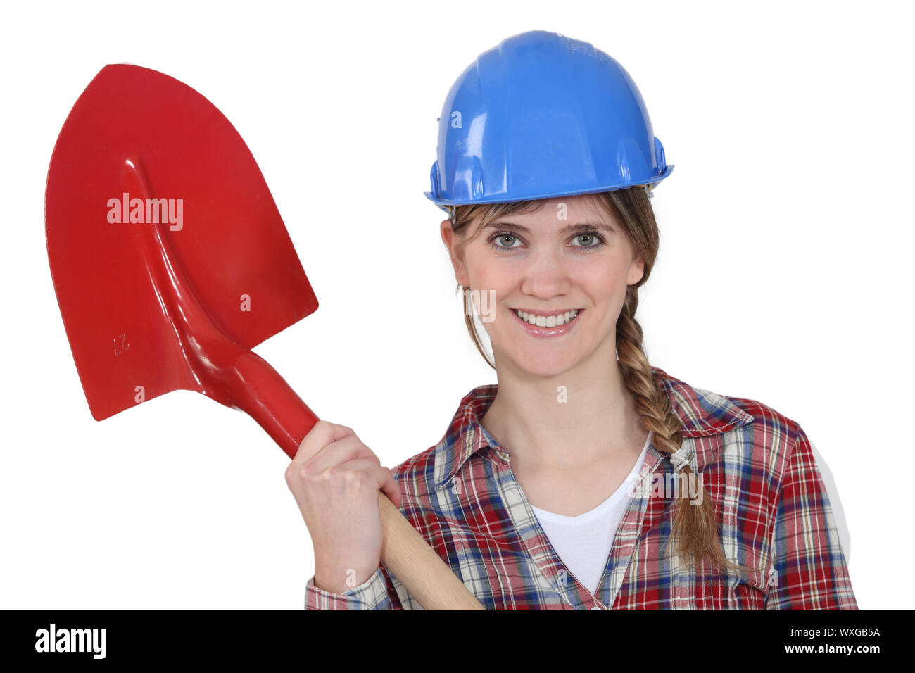 beautiful blonde bricklayer Stock Photo - Alamy