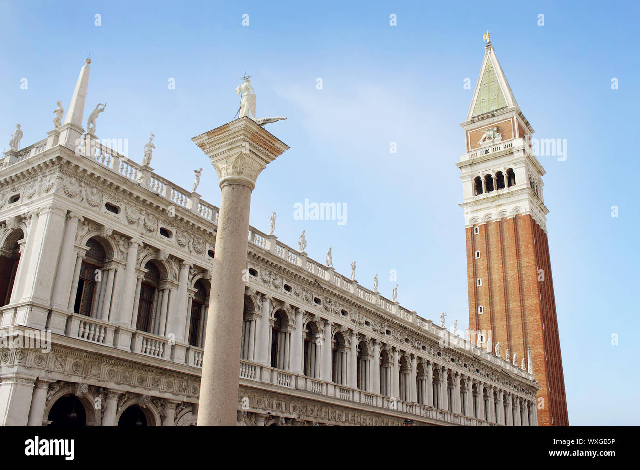 View of Bell Tower of St Mark Basilica in Venice Stock Photo - Alamy
