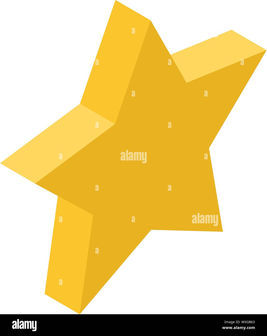 Gold star icon. Isometric of gold star vector icon for web design ...