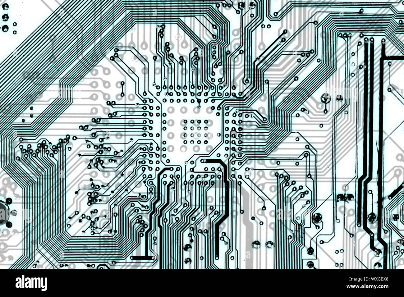 Tech industrial electronic light blue background texture Stock Photo ...