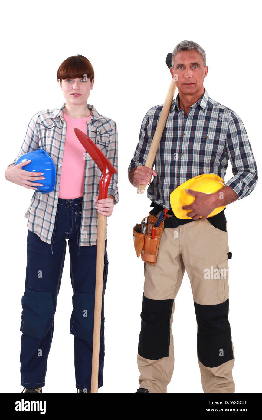 Couple ready for DIY project Stock Photo - Alamy