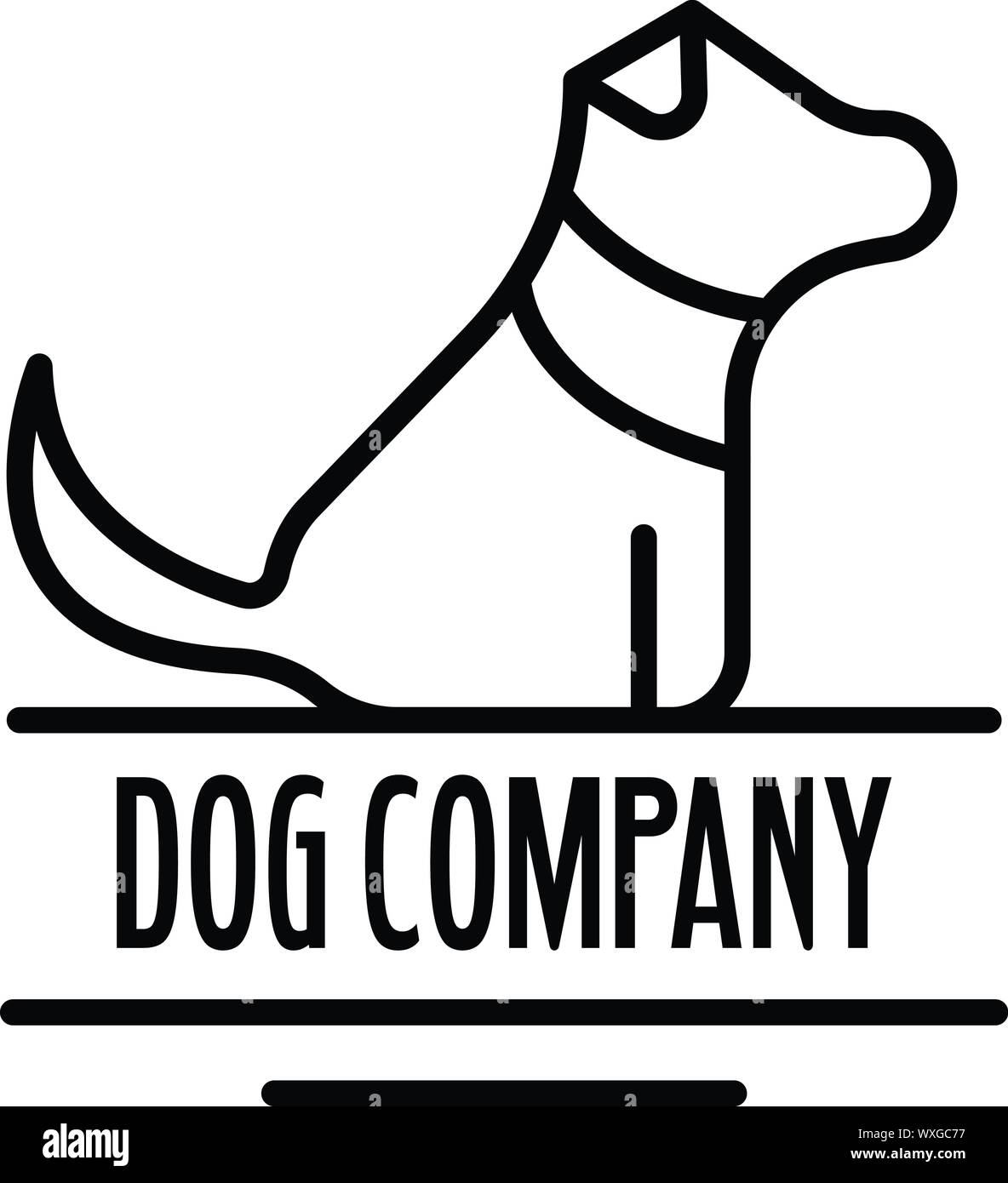 Dog Company Logo Outline Dog Company Vector Logo For Design