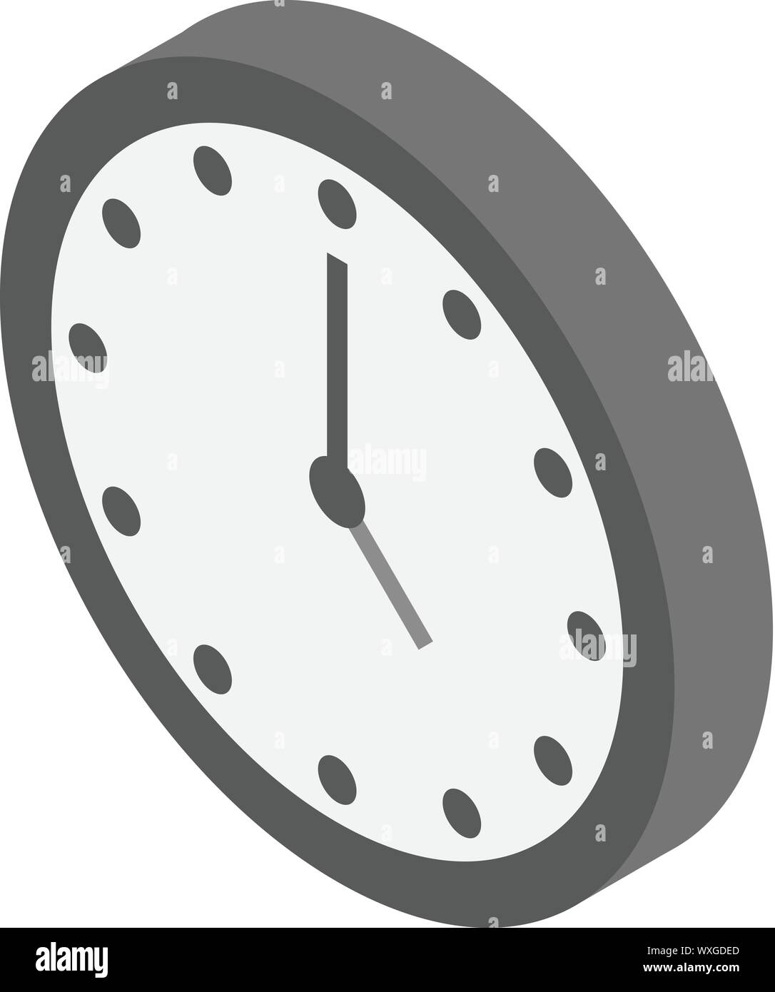 Clock icon. Isometric of clock vector icon for web design isolated on ...