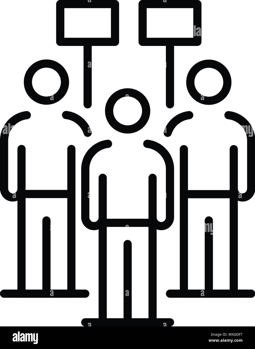 Protest people icon. Outline protest people vector icon for web design ...