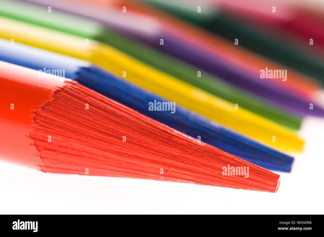 Collection of colorful pens over white background Stock Photo - Alamy