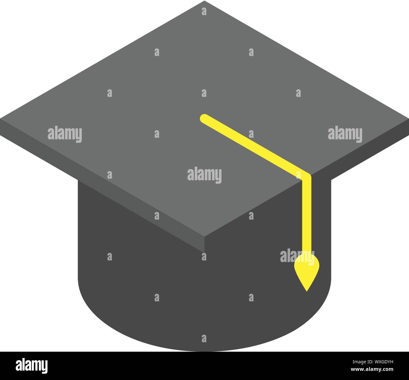 Academic cap icon. Isometric of academic cap vector icon for web design ...
