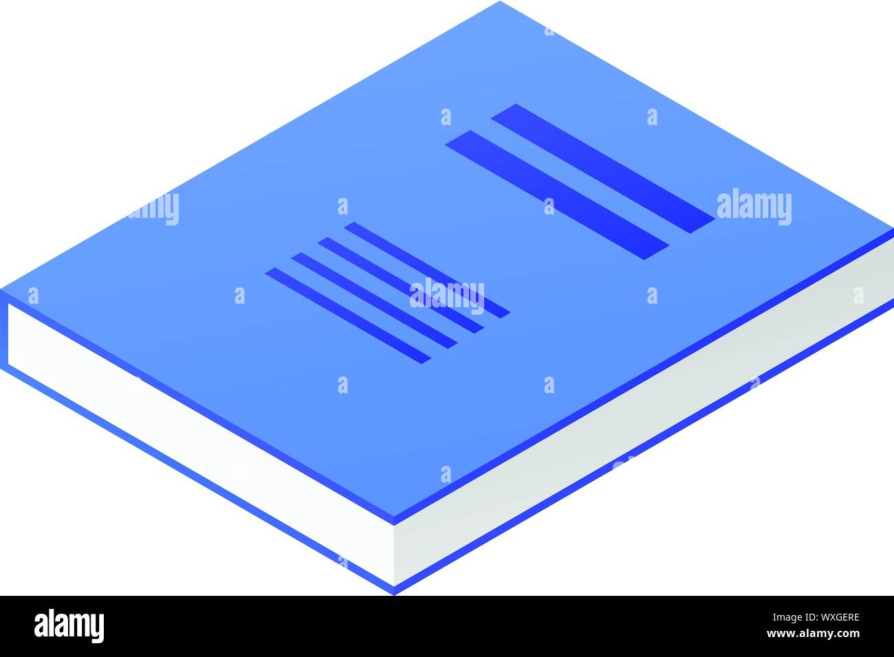 Blue book icon. Isometric of blue book vector icon for web design ...