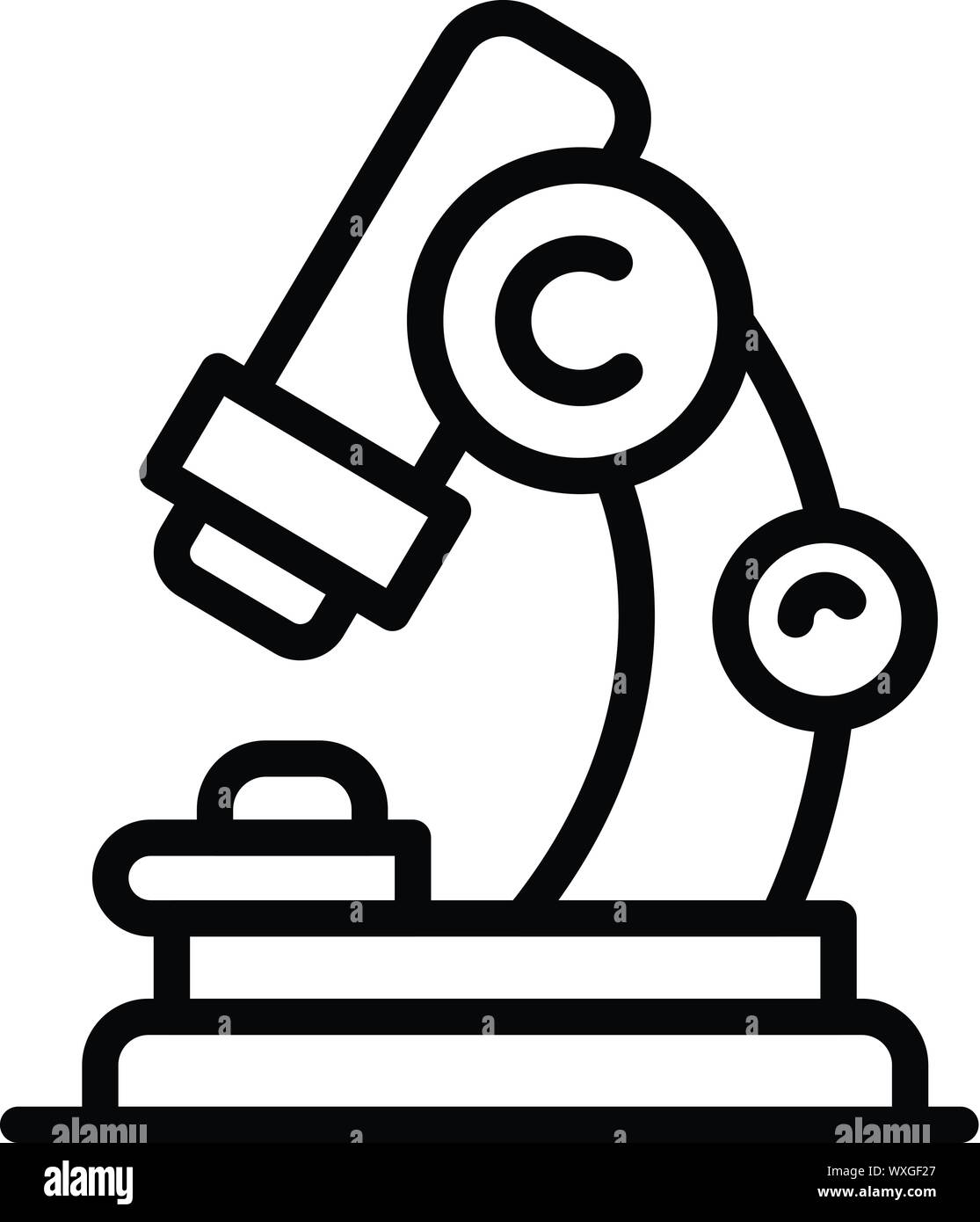 Medical microscope icon. Outline medical microscope vector icon for web ...