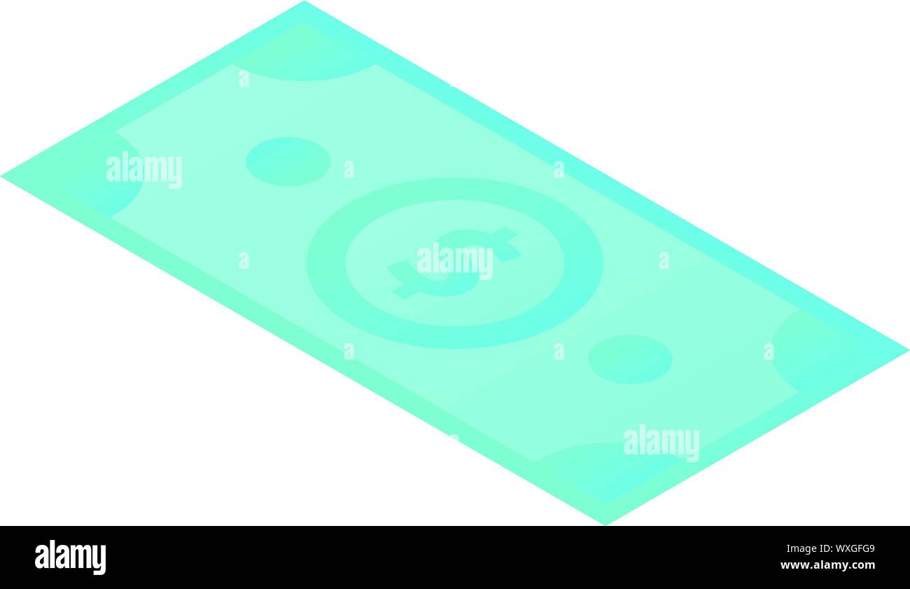 Dollar bill icon. Isometric of dollar bill vector icon for web design ...