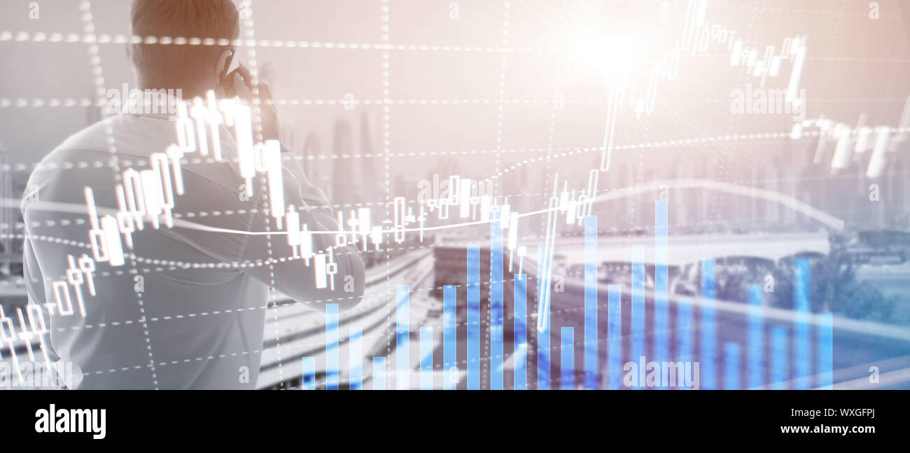 Forex trading, Financial market, Investment concept on business center ...