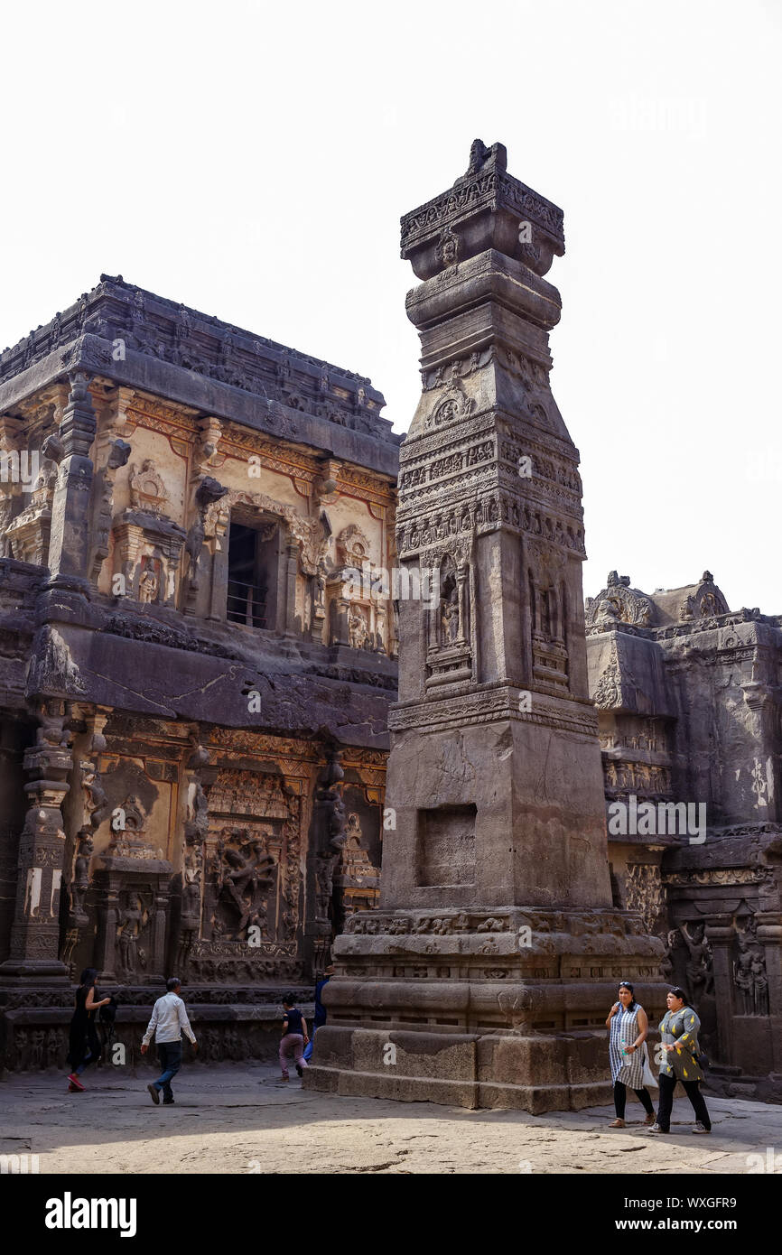 Kailash temple ellora aurangabad maharashtra hi-res stock photography ...
