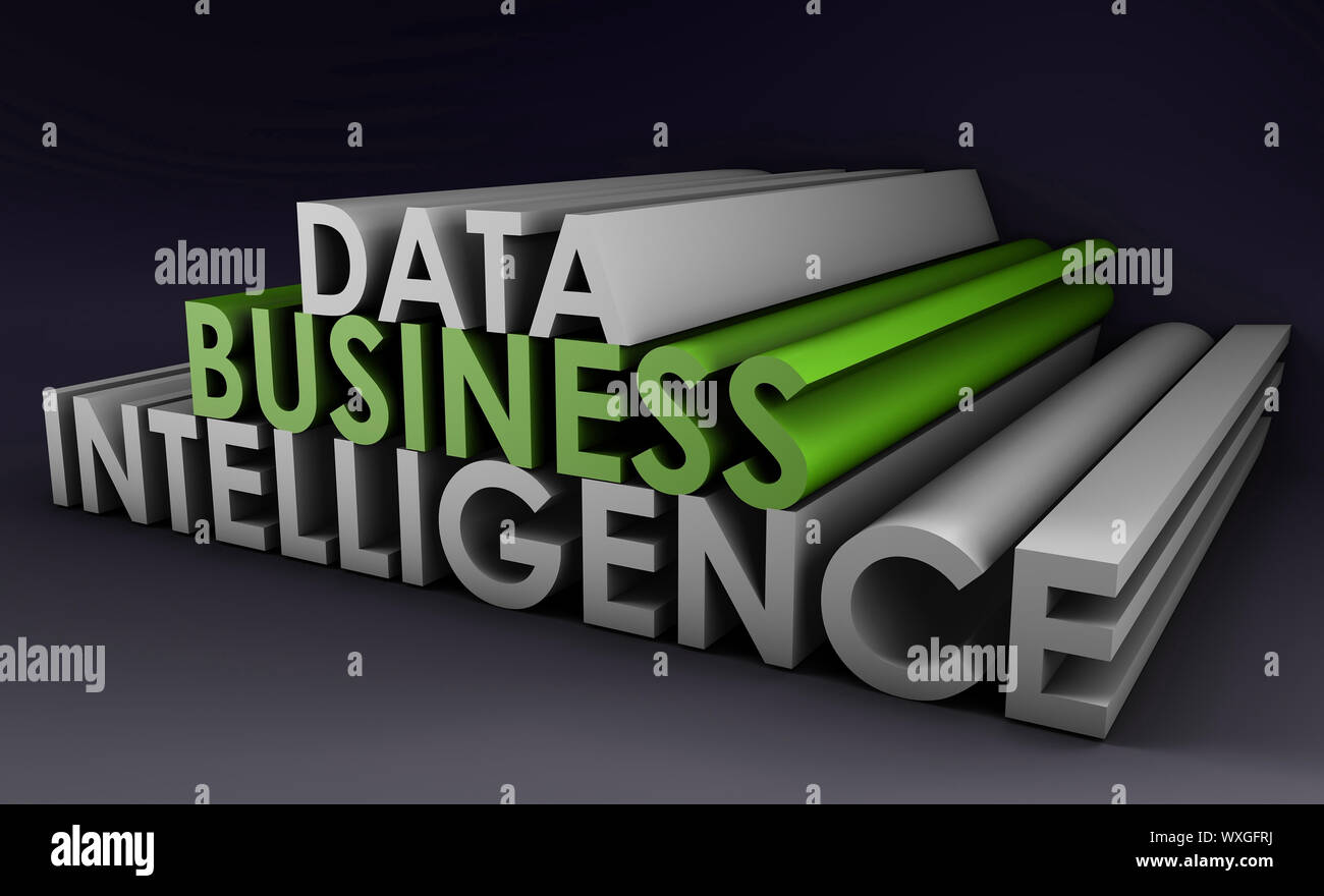 Business Intelligence from Data Analysis in 3d Stock Photo - Alamy