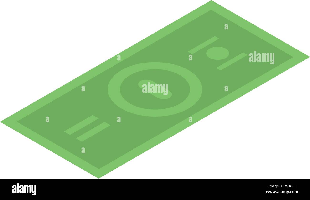 Banknote icon. Isometric of banknote vector icon for web design ...