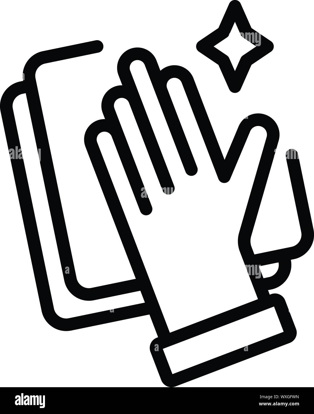 Cleaning rag icon. Outline cleaning rag vector icon for web design ...