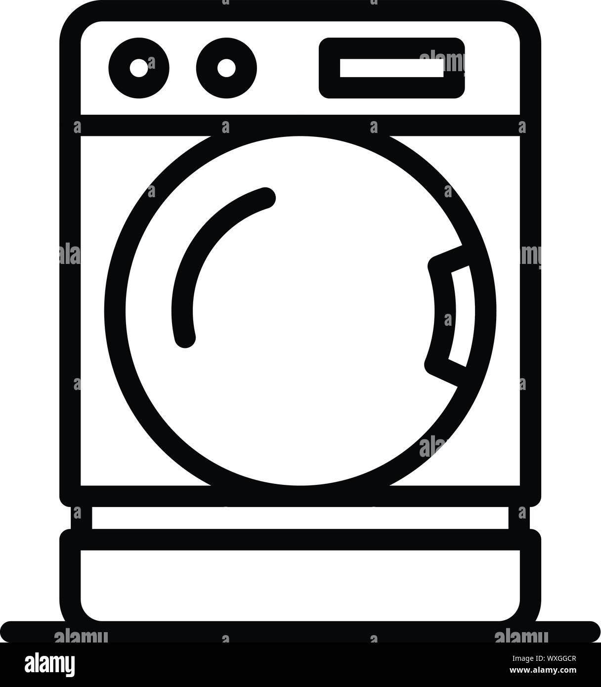 Washing machine icon. Outline washing machine vector icon for web ...