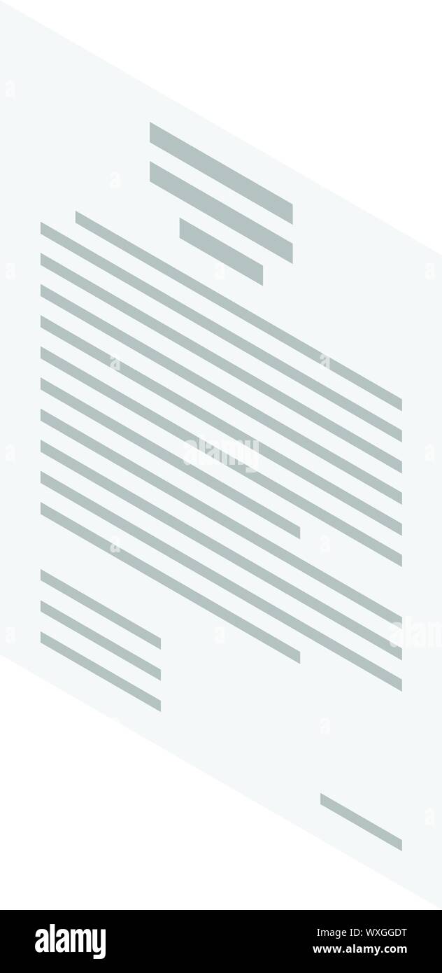 Written verdict icon. Isometric of written verdict vector icon for web ...