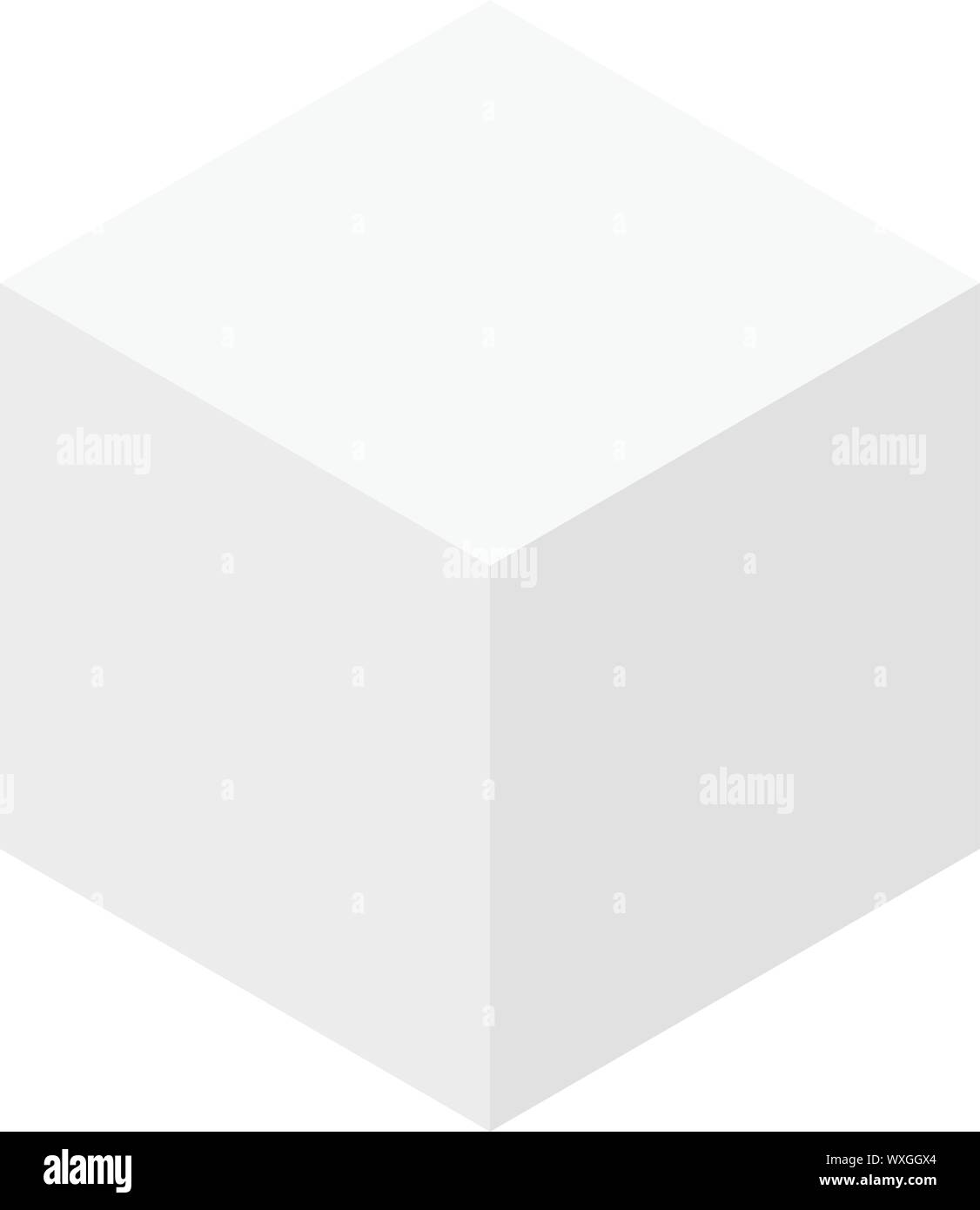 Gray cube icon. Isometric of gray cube vector icon for web design ...