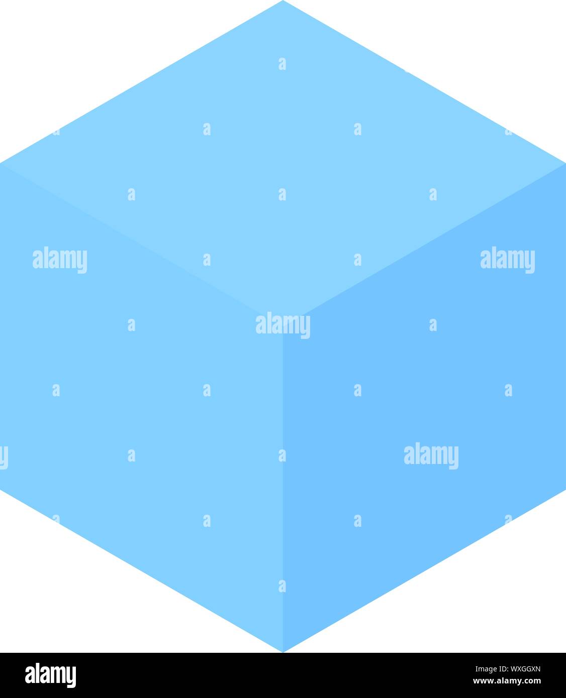 Blue cube icon. Isometric of blue cube vector icon for web design ...