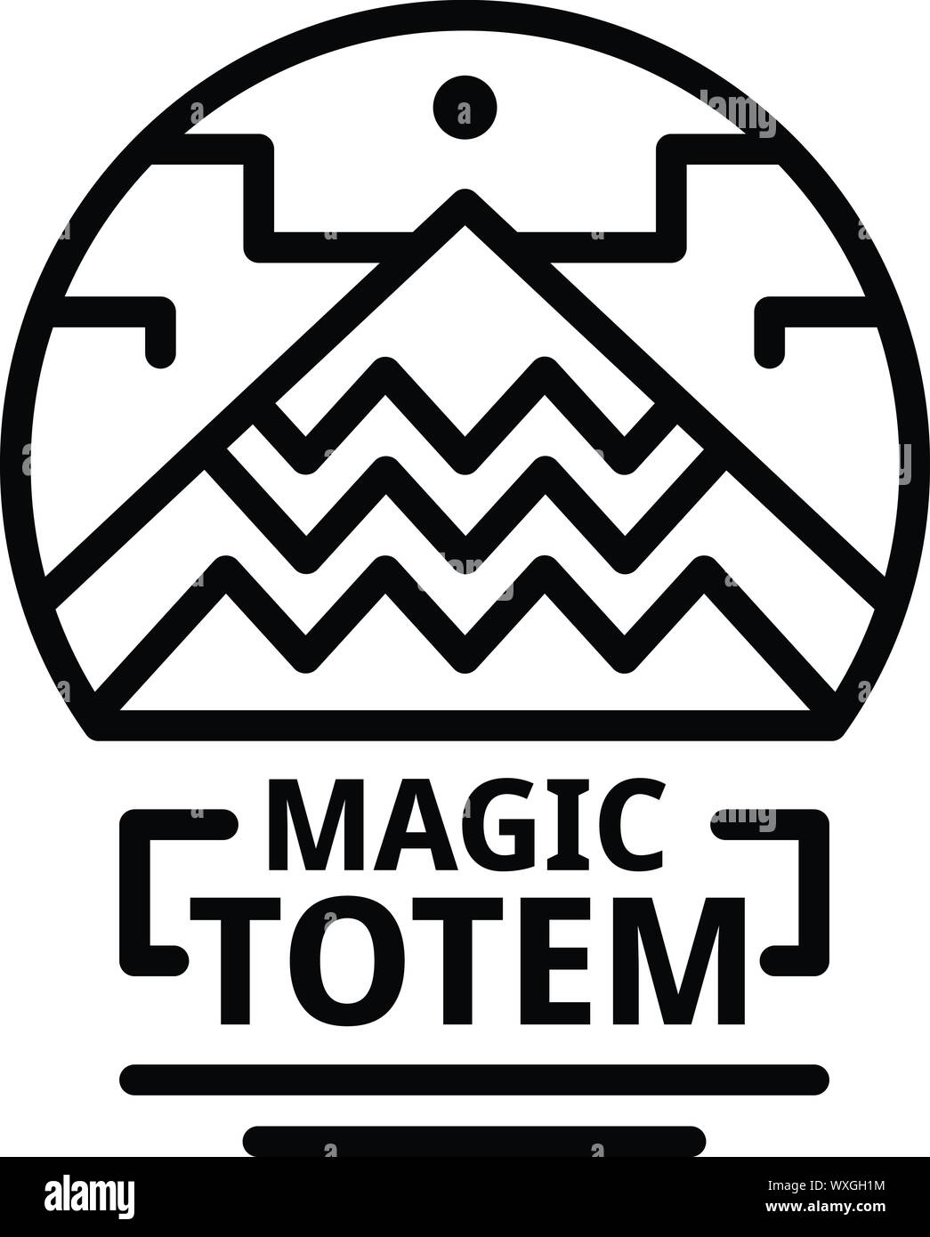 Magic totem icon. Outline magic totem vector icon for web design ...