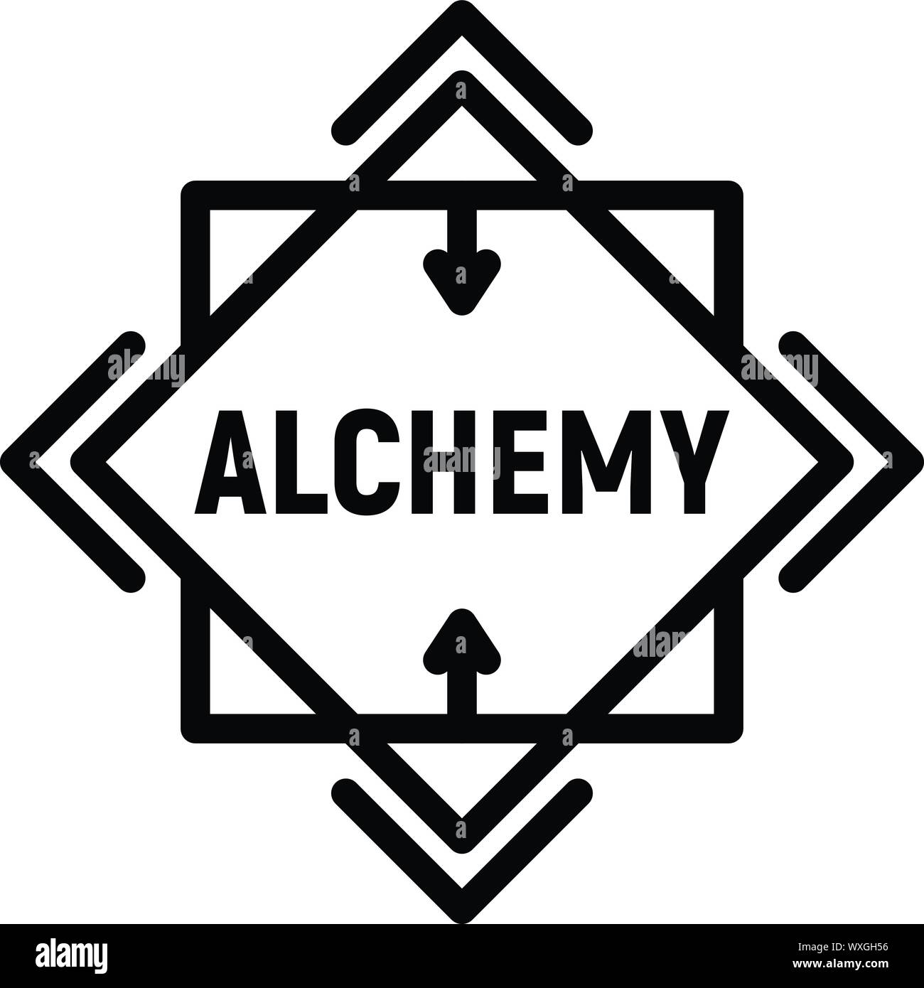 Alchemy icon. Outline alchemy vector icon for web design isolated on ...