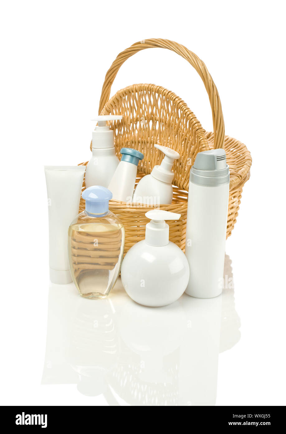 basket full of objects for care Stock Photo - Alamy